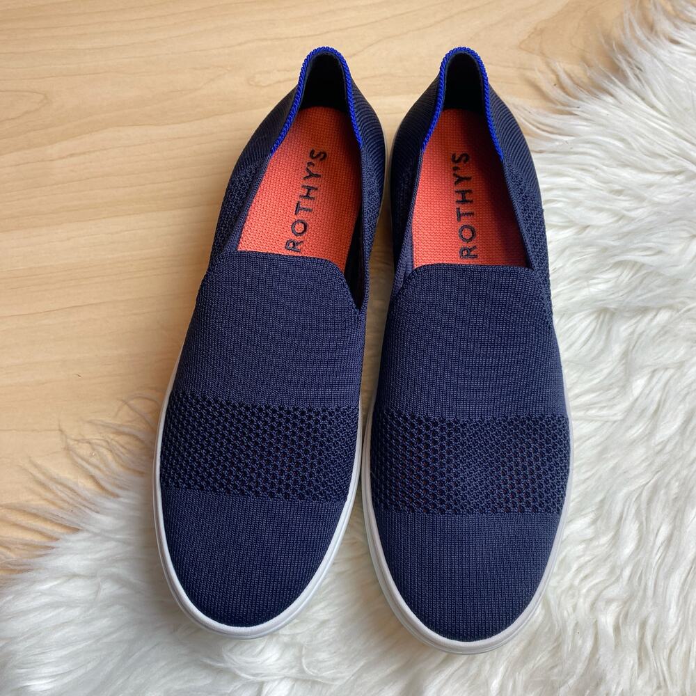 Rothy's The Sneaker In Maritime Navy Lattice Stitch - Gem